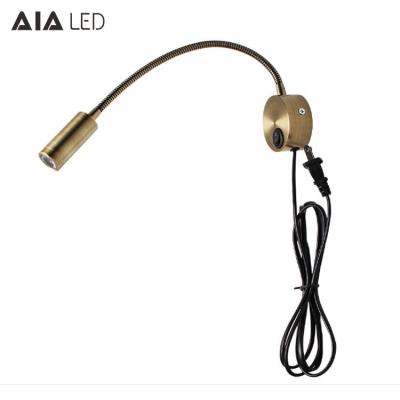China IP40 led bed headboard reading light USB 3W Indoor gooseneck reading light LED wall light for hotel for sale