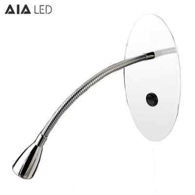 China headboard wall light flexible led reading wall light 3W led bedside wall lamp for hotel projects for sale
