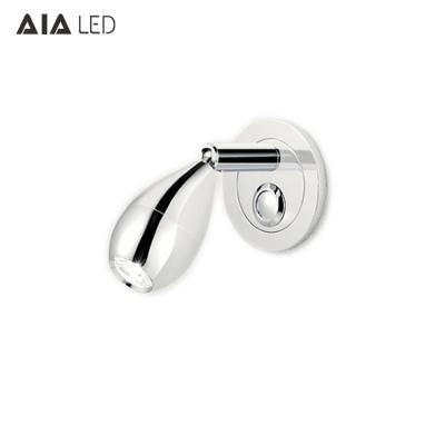 China Recessed mounted switch LED reading wall lamp & Interior led wall light for hotel bedroom for sale