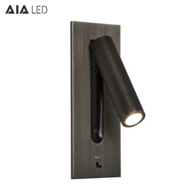 China IP20 flexible angle LED reading wall light/indoor led bed wall lamp bedside wall light for hotel for sale