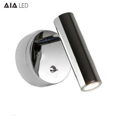 China Wall mounted round bedside wall lamp headboard wall light bed reading light adjustable 3W led bedside wall light for sale