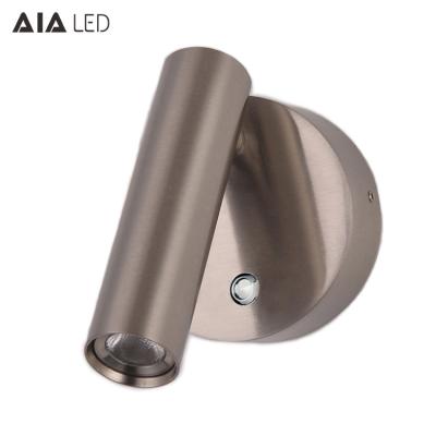 China Wall mounted round headboard wall light led bed wall lamp adjustable 3W led bedside wall light for sale
