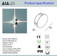 China circular 4x1W  IP20 modern LED wall lamp /LED decorative wall light for cafe decoration for sale