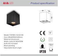 China GU10 holder black surface mounted COB LED downlight&LED outdoor ceiling light for hotel for sale