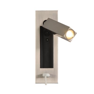 China Adjustable interior switch usb LED bedroom wall light/led headboard wall light for villa for sale
