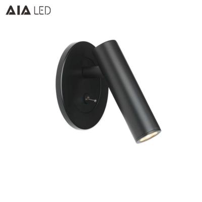 China Surface mounted interior round LED reading wall lamp & led bed board reading lamp for hotel for sale