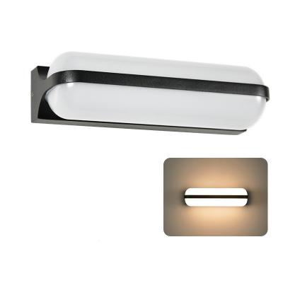 China aluminium IP65 PIR sensor 12W outdoor wall lighting fitting external wall lamp light fixtures for hotel for sale