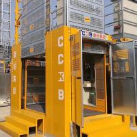 China Rack And Pinion Passenger and Material Hoist Equipped with Sand Blasting and Paint Finish Ensuring Durability and Safety for sale
