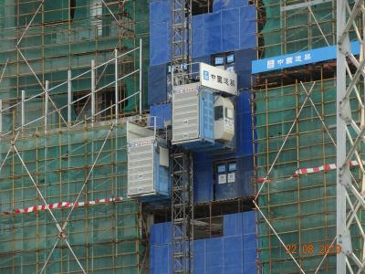 China Twin Cage Safety 450m Passenger Material Rack And Pinion Hoist for sale