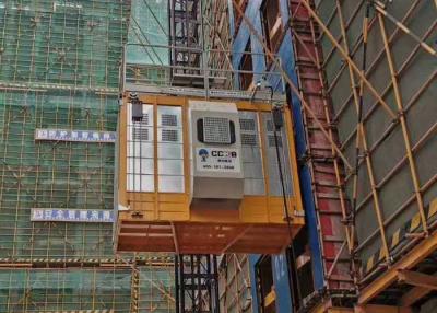 China Rack Pinion VFD Single Cage Construction Passenger Hoist 1000kg High Speed for sale