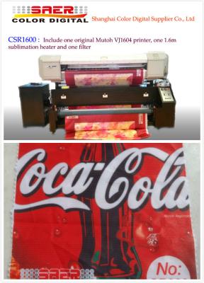 China Mutoh Vj 1604 Sublimation Printer For Flag Curtain and Table Fabric Printing for sale
