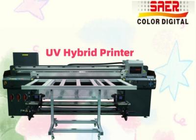 China Roll To Roll And Flatbed 2 In 1 UV Hybrid Printer For Ceramic / Glass / Wood UV Printing Machine for sale
