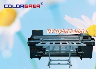 China 1.8m Large Format UV Printing Machine Flatbed And Roll To Roll  All -in- One Hybrid UV Plotter for sale