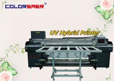 China Versatile Multicolor Roll To Roll And Flatbed UV Hybrid Printer For Different Materials for sale