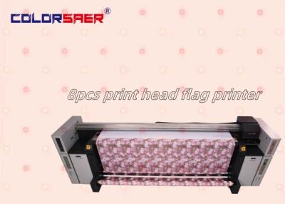 China 3.2m Custom Print Cotton High Speed Fabric Flag Printing Machine For Teardrop Flags With 8pieces I3200A1 Print Head for sale