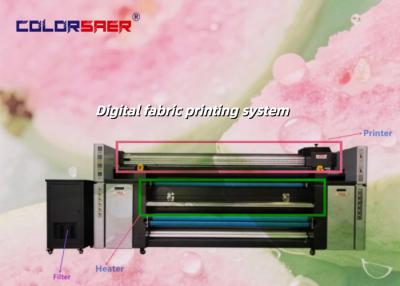 China Hot Sale Color SAER I3200 Print Head Direct Roll to Roll Sublimation Polyester Backdrop Beach Flag Banner Fabric Printer for sale