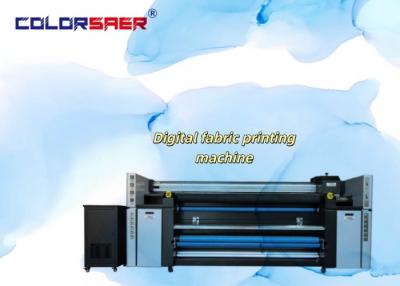 China Shanghai SAER High-end Industrial Digital Fabric Printing Machine with Epson i3200 Printhead 2200mm Max Printing Width and Automatic Roll To Roll for sale