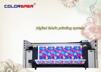 China Digital Textile Printing System with 3 Epson Print Heads 2200mm Max Materials Width and Dual CMYK Color for Fabric and Flag Printing for sale