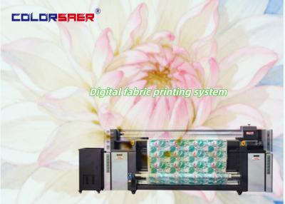 China SAER high speed 4 pcs or 8 pcs I3200 print head printer Fabric printer with heater all-in-one machine for sale