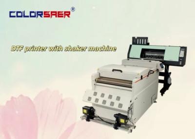 China 2 or 4 Print Head Digital SAER DTF Printer 60cm /A3 Size PET Film Offset T-shirt DTF Printing Machine With Shaker Powder Machine for sale