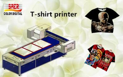 China Flatbed A3 T Shirt Printing Machine / Garment Printing Machine 1 Year Warranty for sale