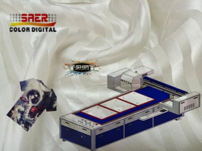 China Multifunction Flatbed 	T Shirt Printing Machine Automatic With Pigment Ink for sale