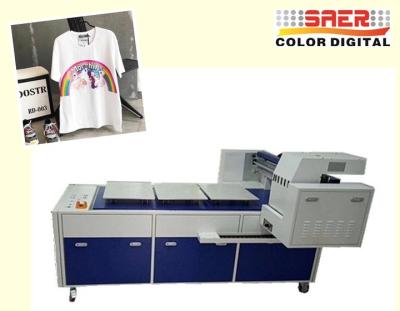 China High Speed T Shirt Printing Machine / Digital Flatbed Printer With 8 Ricoh Heads for sale