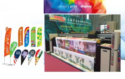 China 1440dpi Roll To Roll Textile Flag Printing Machine for sale