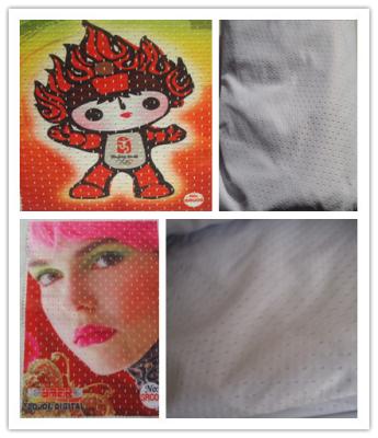 China Polyester Hole Warp Knitted Custom Printed Fabric For Sports Wear for sale