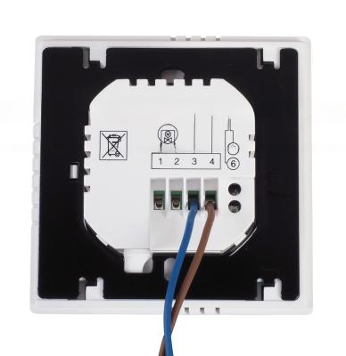 China 86mm*86mm*16mm EU Standard Touch Screen LCD WiFi Mobile Control Room Thermostat for HVAC for sale