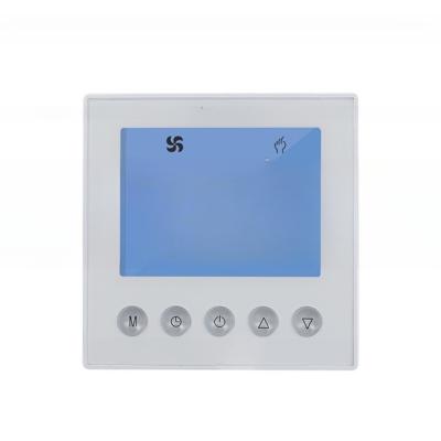 China Central AC Conditioner FCU WiFi RS485 Room Thermostat Controller Acrylic Temperature Range 5C-35C for sale