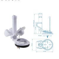 China ABS Material 3-Inch Adjustable Flush Volume Toilet Flush Flapper for Hotel and Toilet for sale