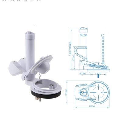 China ABS Material 3-Inch Adjustable Flush Volume Toilet Flush Flapper for Hotel and Toilet for sale
