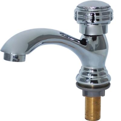 China Thermostatic Control Single Handle Deck Mounted Bathroom Faucet for Basin with Polished Chrome Finish for sale