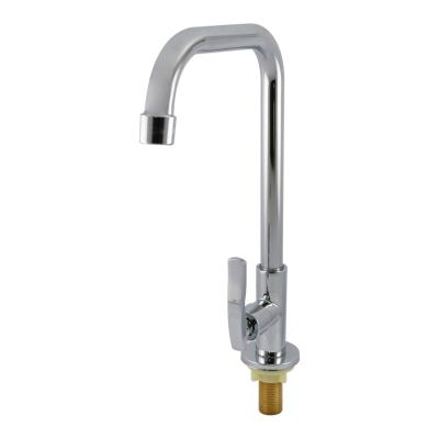 China 304 Stainless Steel Kitchen Faucet with Single Lever and Brushed Surface for Modern Kitchens for sale