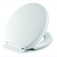 China Slow-Close Round Toilet Seat Cover with Quick Release and Stainless Steel Hinges for sale