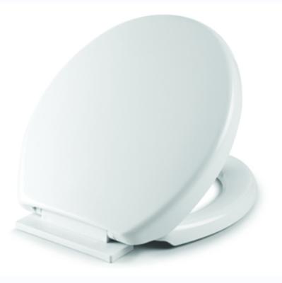 China Slow-Close Round Toilet Seat Cover with Quick Release and Stainless Steel Hinges for sale