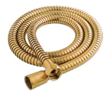 China Stainless Steel Double-Lock Brushed Gold Shower Hose for Luxurious Modern Bathrooms for sale