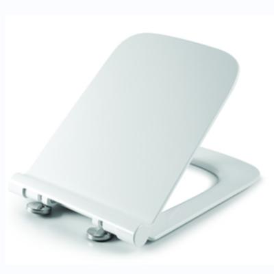 China Modern Polypropylene Soft Closing Square Shape Toilet Seat Cover with Quick Release for sale