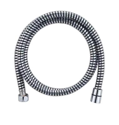 China Silver Black Ultra-Flexible PVC Shower Hose with Custom Length and Brass Inserts for sale