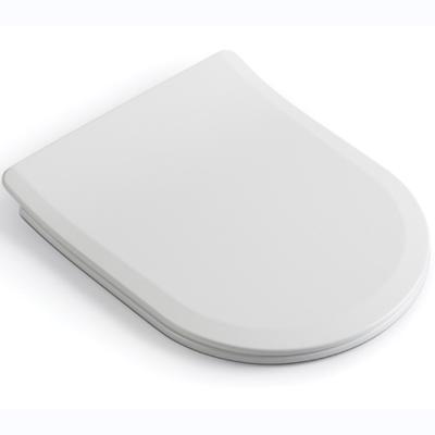 China White D-Shaped Soft Close Toilet Seat Cover with Quick Release Lid and Polypropylene Material for sale