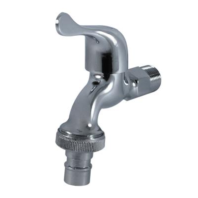 China Modern Design Brass Basin Faucet With Chrome Plated Finish And Short Brass Valve Body For Cold Water Tap for sale
