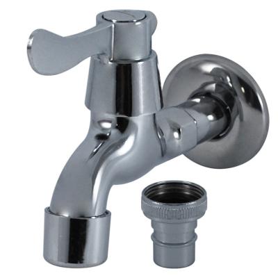 China Wall Mounted Bathroom Faucet with Brass Body Anti-splash Double Water Outlet and Ceramic Valve Core for sale