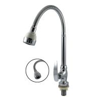 China Modern Brass Kitchen Faucet with Chrome Finishing and Single Handle Design for sale