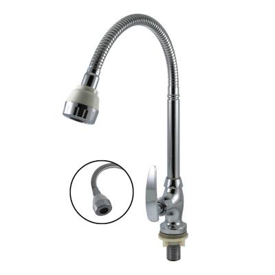 China Modern Brass Kitchen Faucet with Chrome Finishing and Single Handle Design for sale