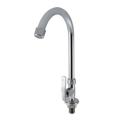 China Brushed Surface Zinc Alloy Single Handle Kitchen Mixer Tap Sink Faucet for sale