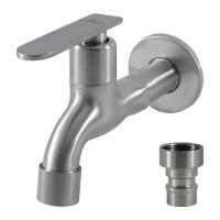 China Modern SUS304 Stainless Steel Wall-mounted Single Handle Bathroom Faucet for Home and Hotel Use for sale