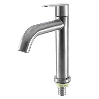 China Deck Installation Single Handle Bathroom Faucet with 304 Stainless Steel Water Tap for Modern Bathroom for sale