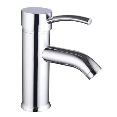China Modern Lavatory Sink Faucet with Earthenware Cartridge Single Handle Design and Chrome Plated Finish for sale