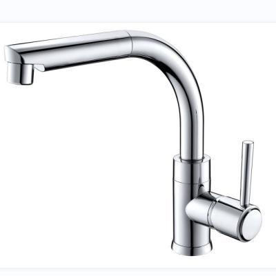 China Modern Chrome L Shape Pull Out Lavatory Wash Basin Mixer Faucet with Earthenware Cartridge for Wall-Mounted Installation for sale